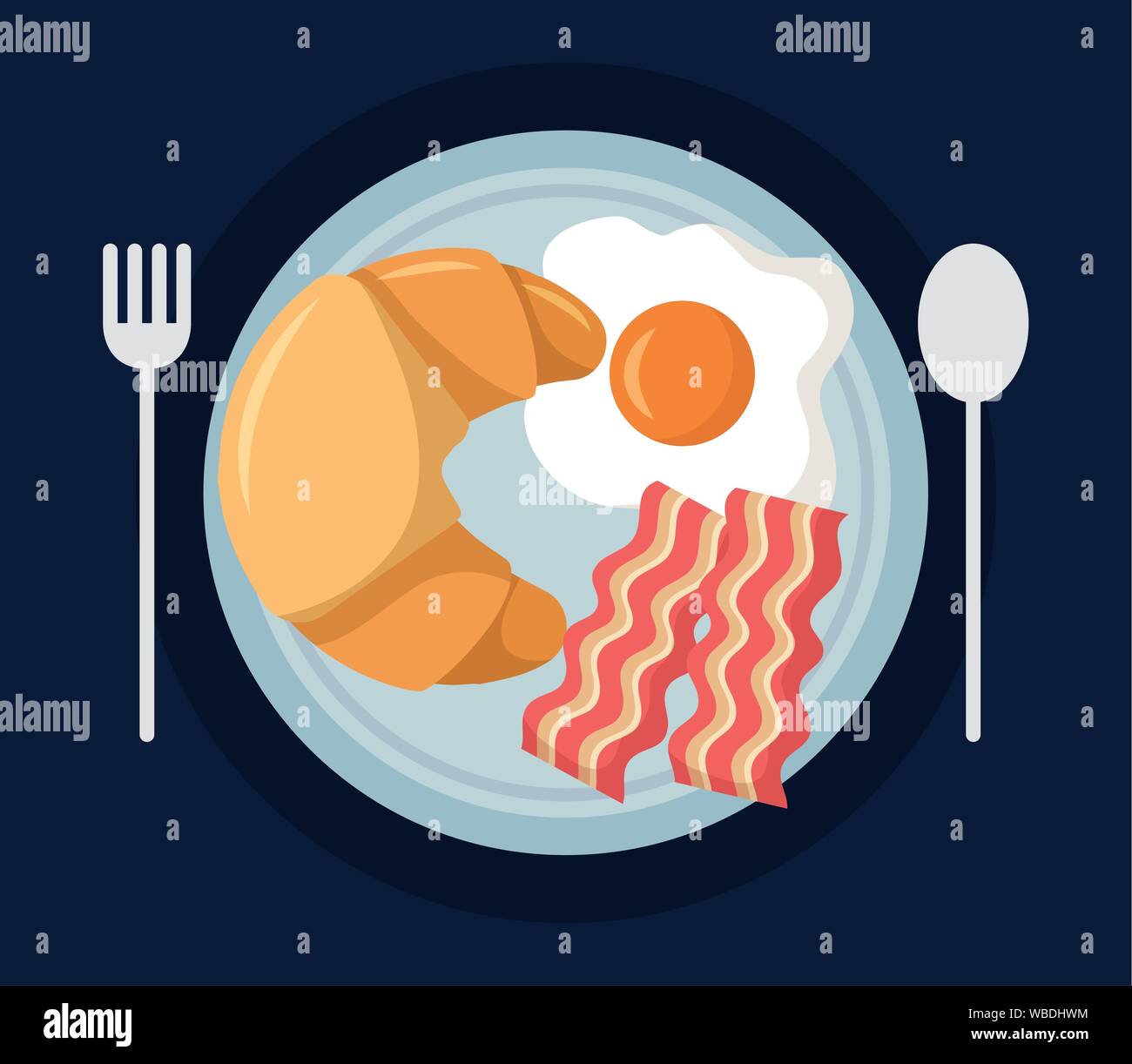 breakfast cooking icons flat design Stock Vector Image & Art - Alamy