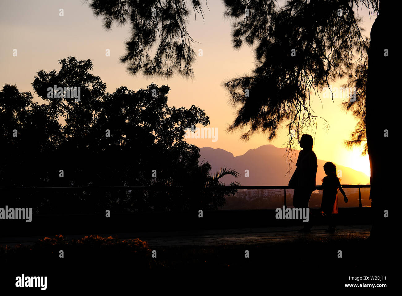 human landscapes at sunset in antalya Stock Photo - Alamy