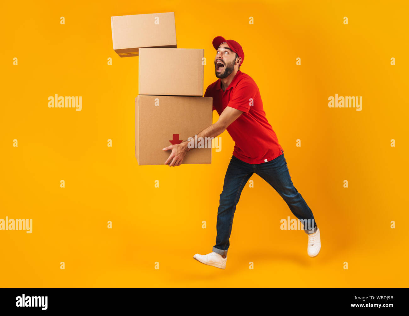 Funny delivery man hi-res stock photography and images - Alamy
