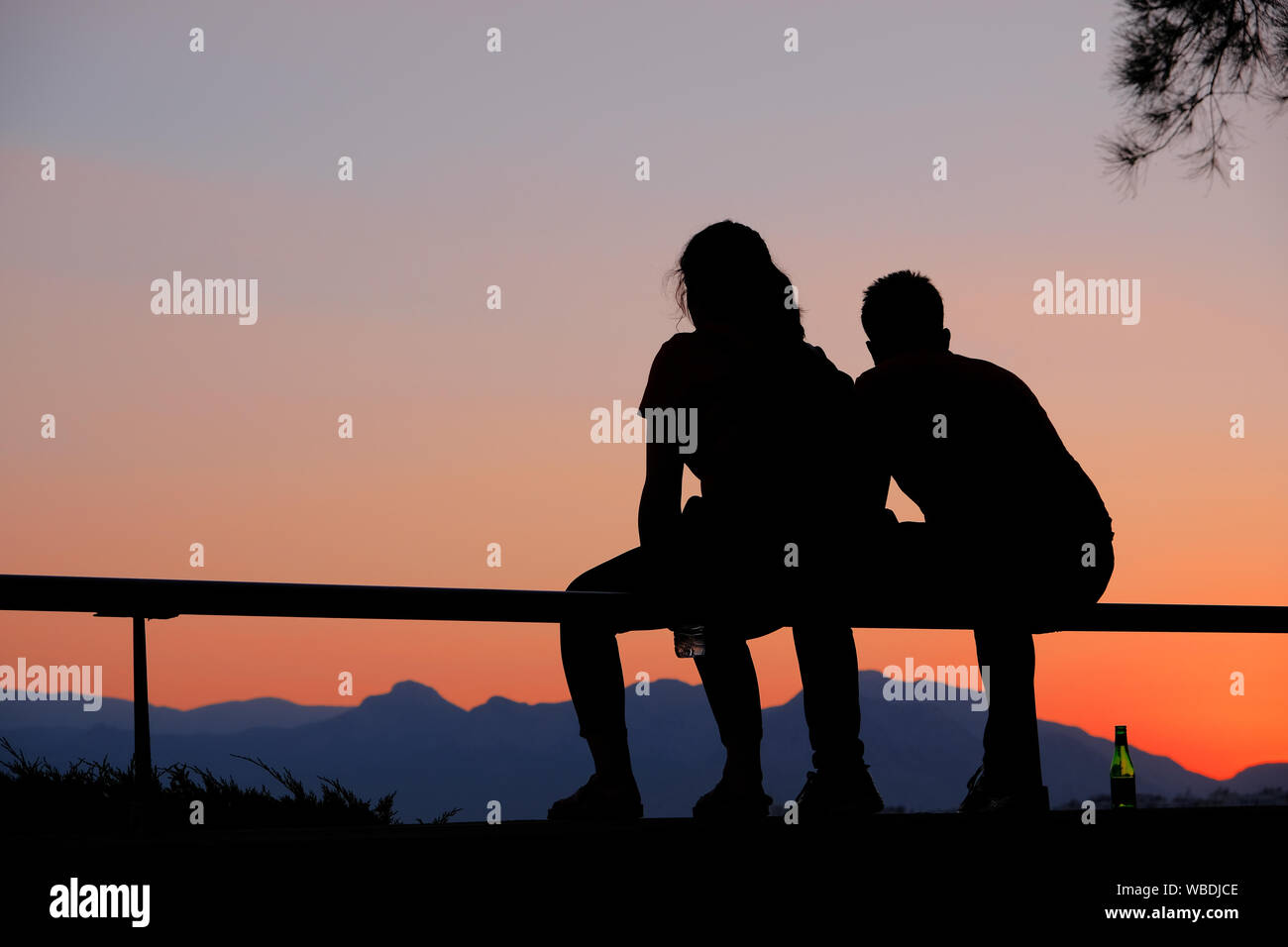 human landscapes at sunset in antalya Stock Photo - Alamy