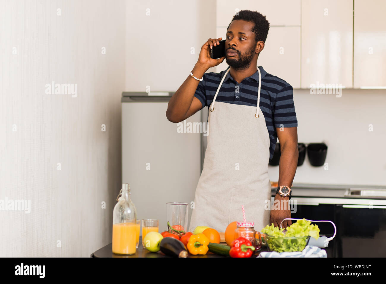 Male chef fruits vegetables in hi-res stock photography and images - Alamy