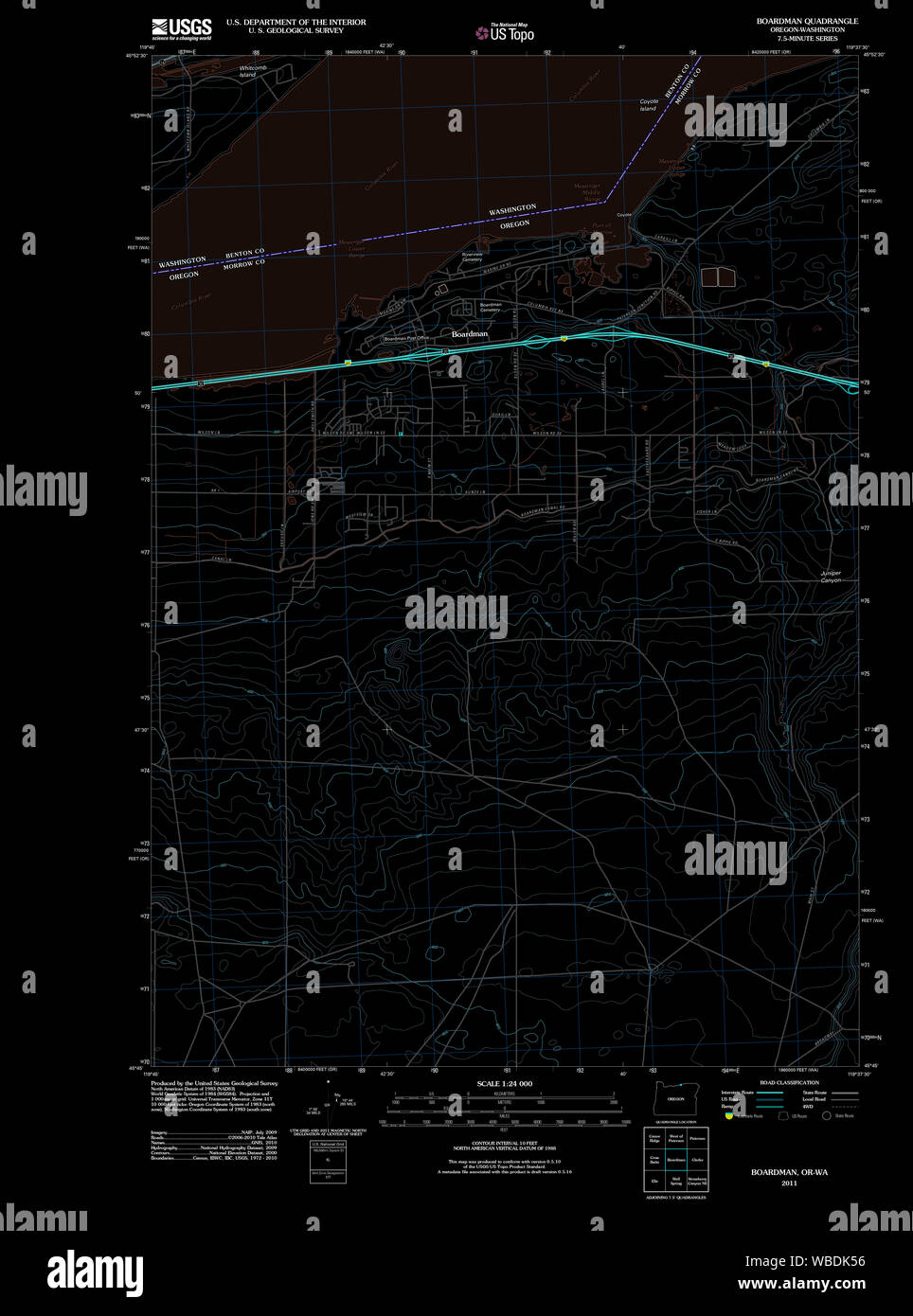 Boardman map hi-res stock photography and images - Alamy
