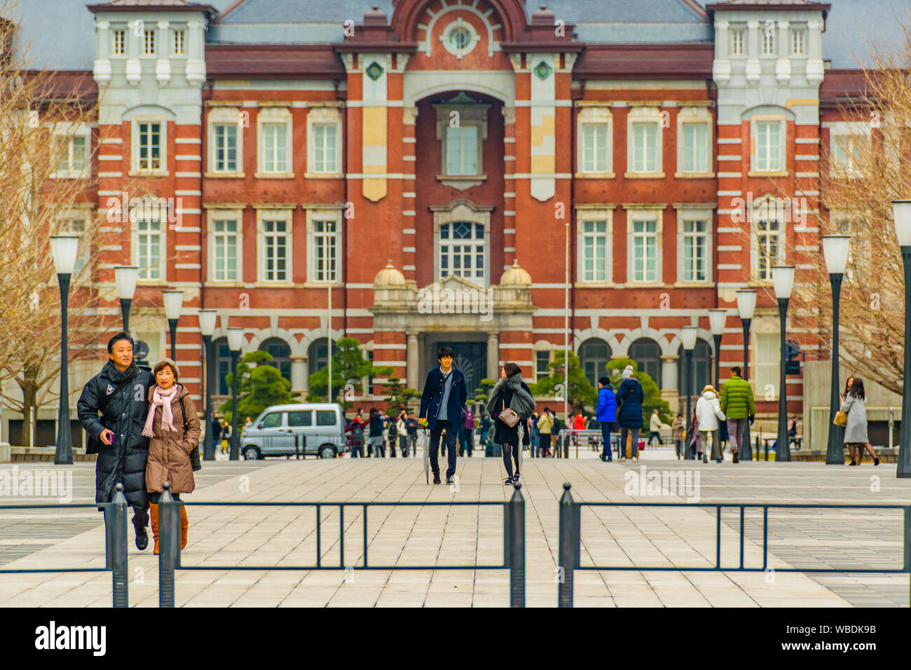 TOKYO, JAPAN, JANUARY - 2019 - Exterior facade of famous old styl ...