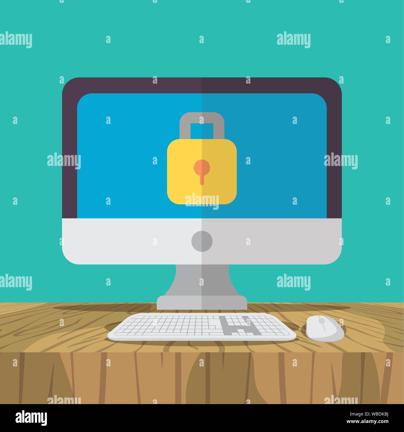 technology internet security flat design Stock Vector Image & Art - Alamy
