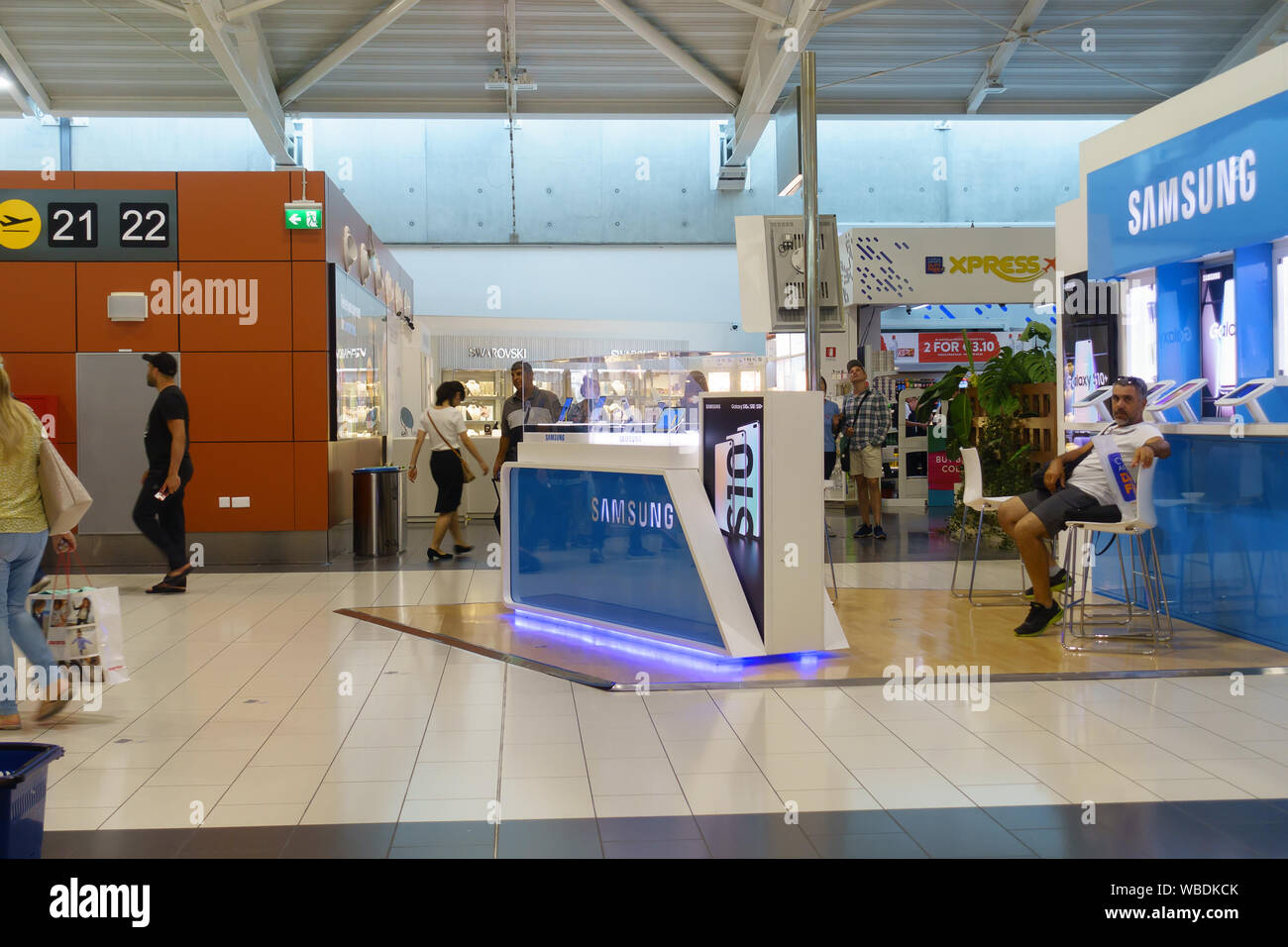 Larnaca, Cyprus - July 30. 2019: Larnaca International Airport is ...