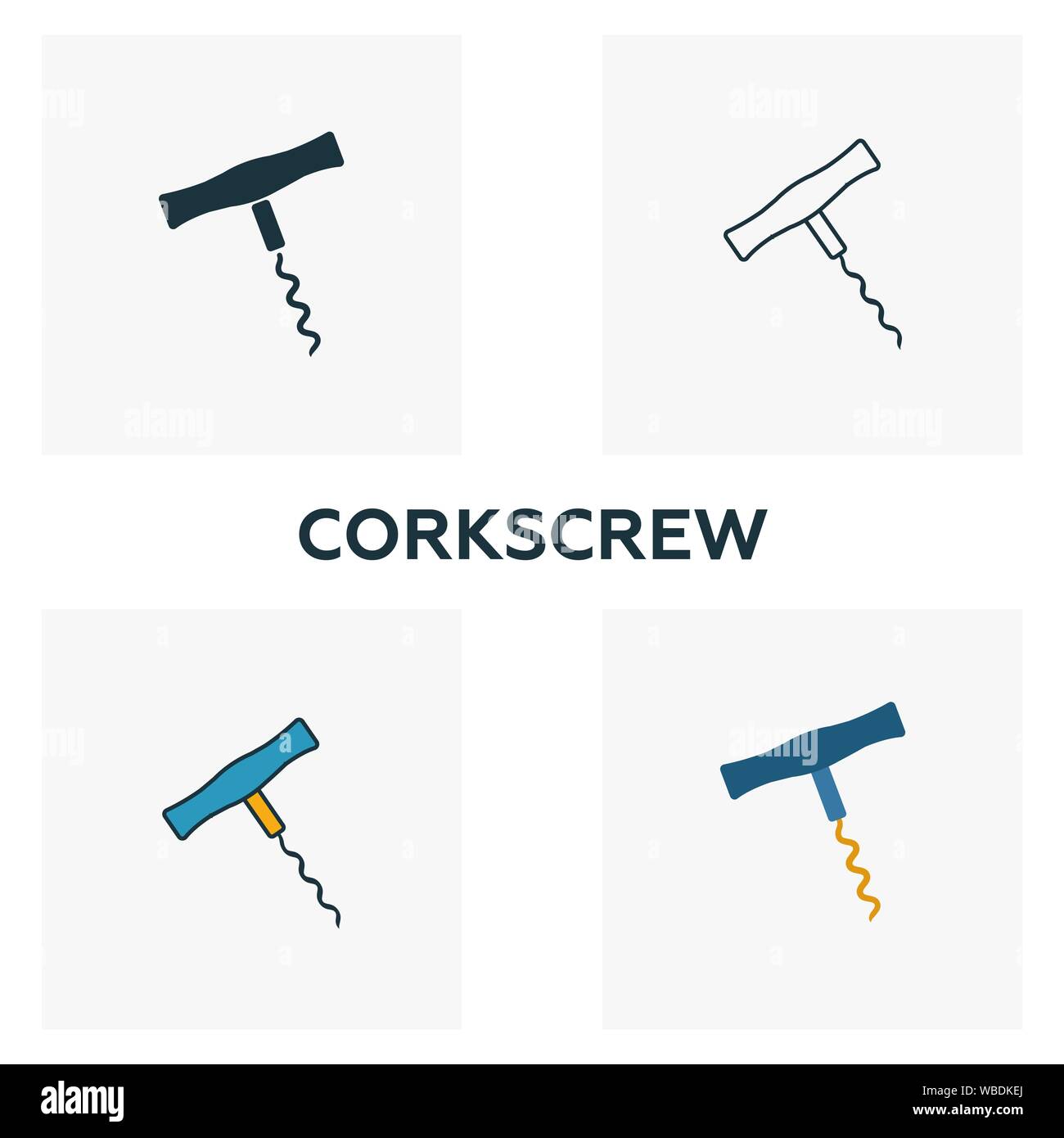 Corkscrew silhouette hi-res stock photography and images - Alamy