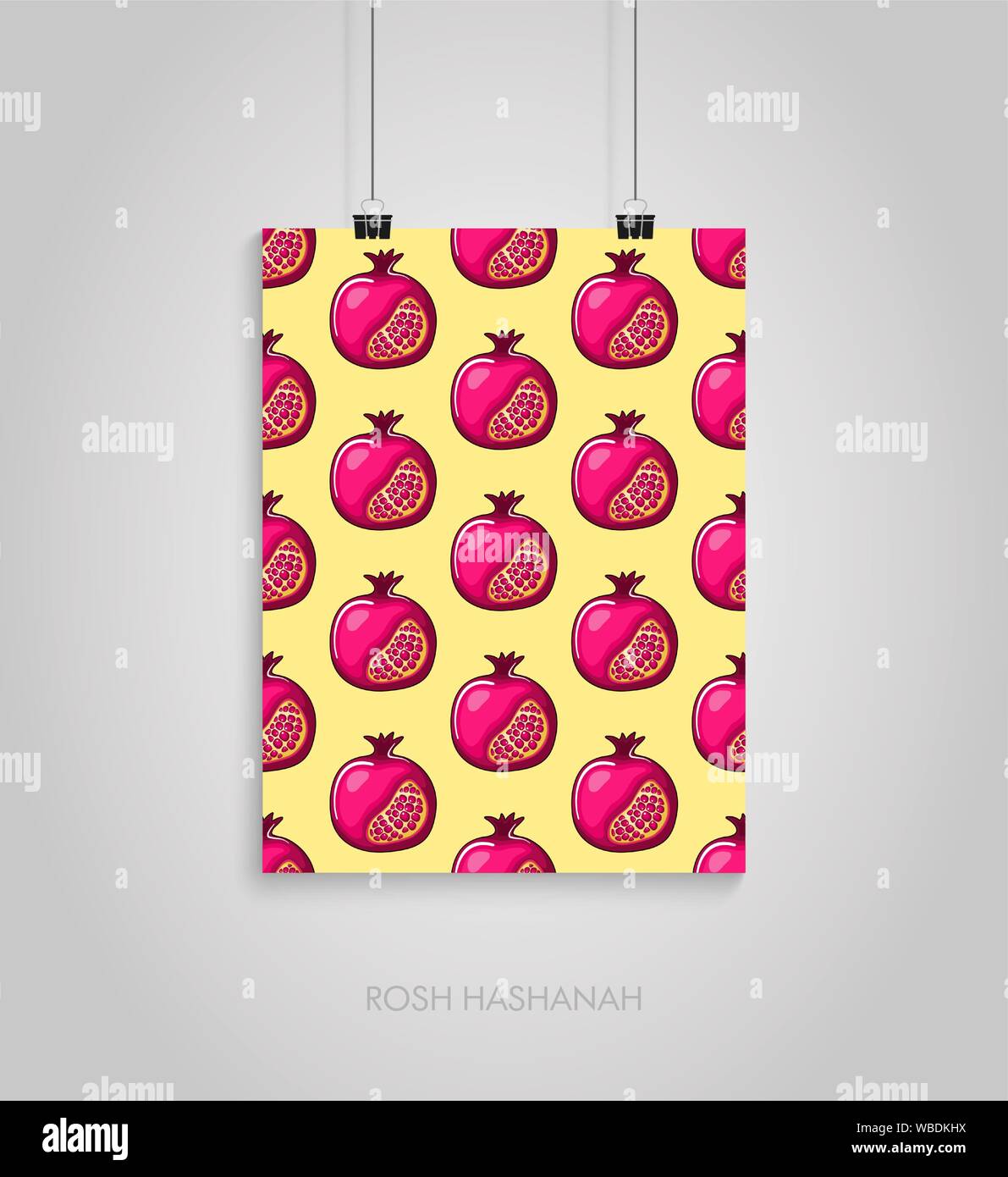 Poster for Jewish new year holiday. Rosh Hashanah. Template for ...