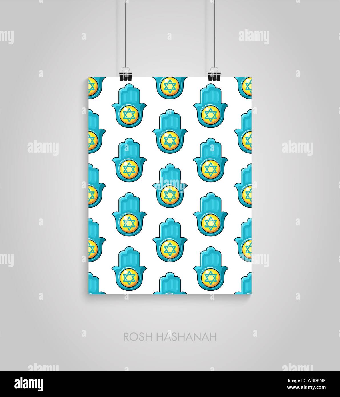 Poster for Jewish new year holiday. Rosh Hashanah. Template for ...