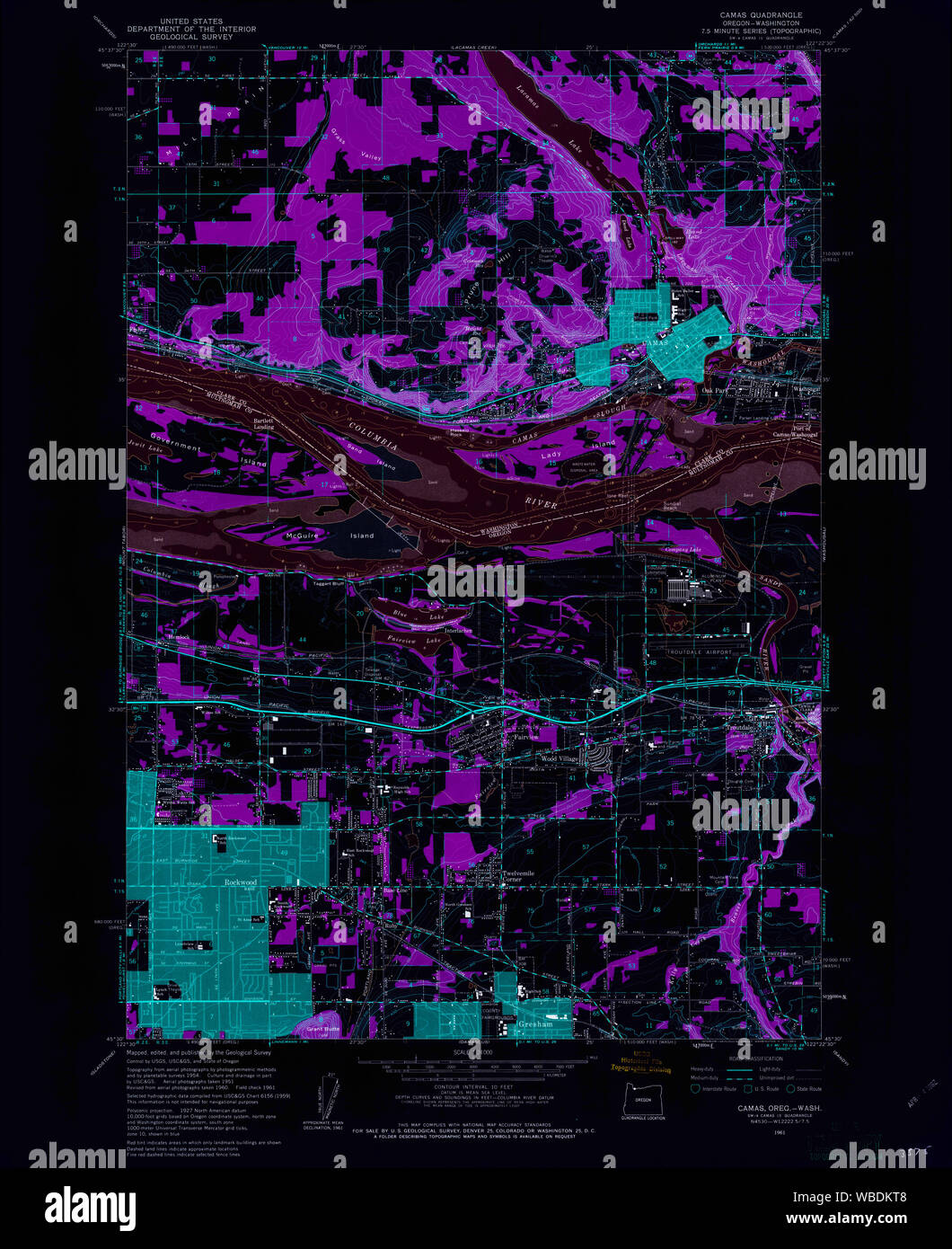 Map of camas hi-res stock photography and images - Alamy