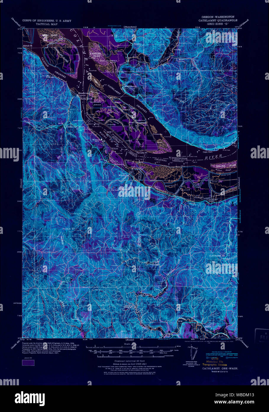 Map of cathlamet hi-res stock photography and images - Alamy