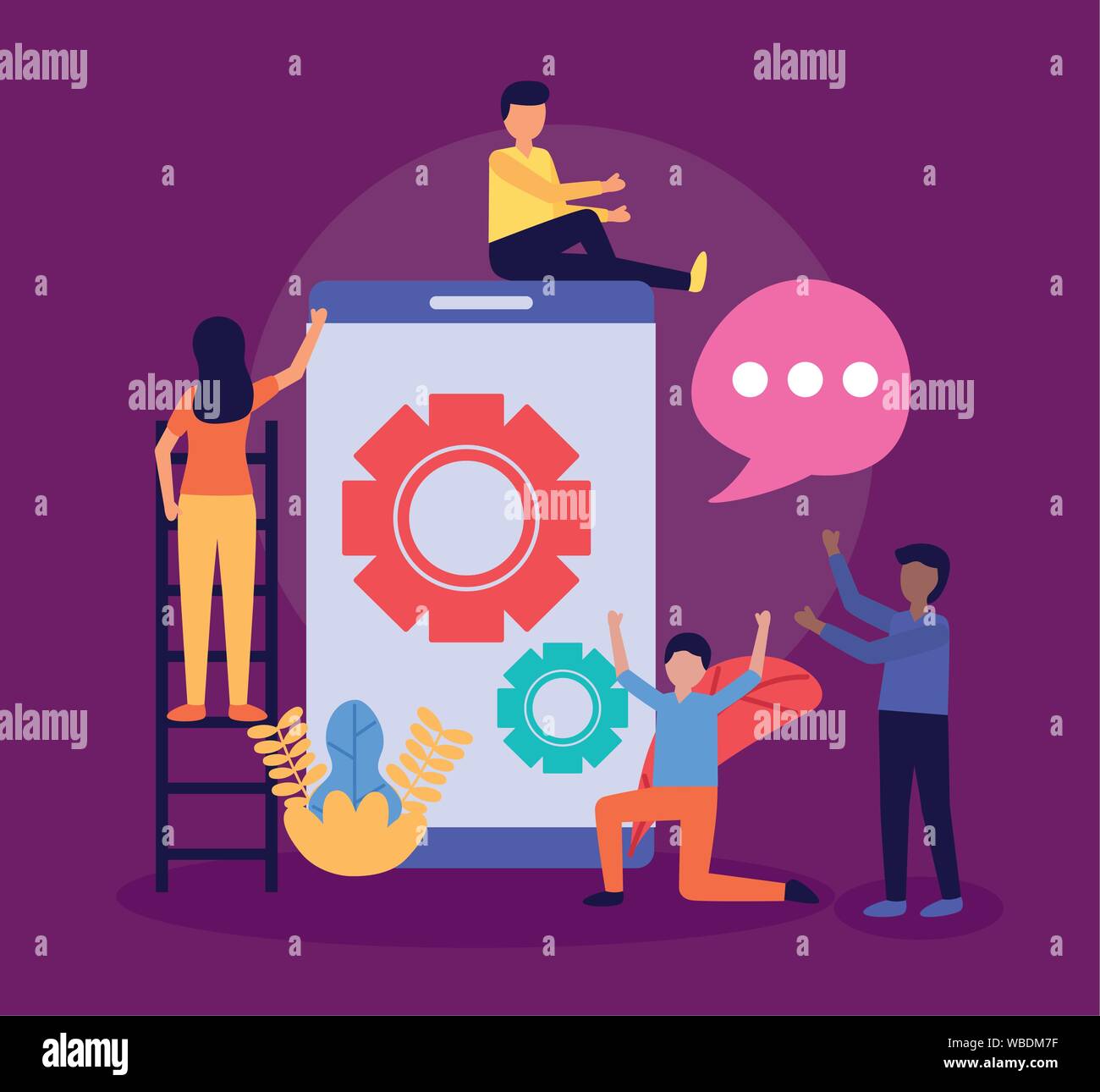 people teamwork flat design image Stock Vector Image & Art - Alamy