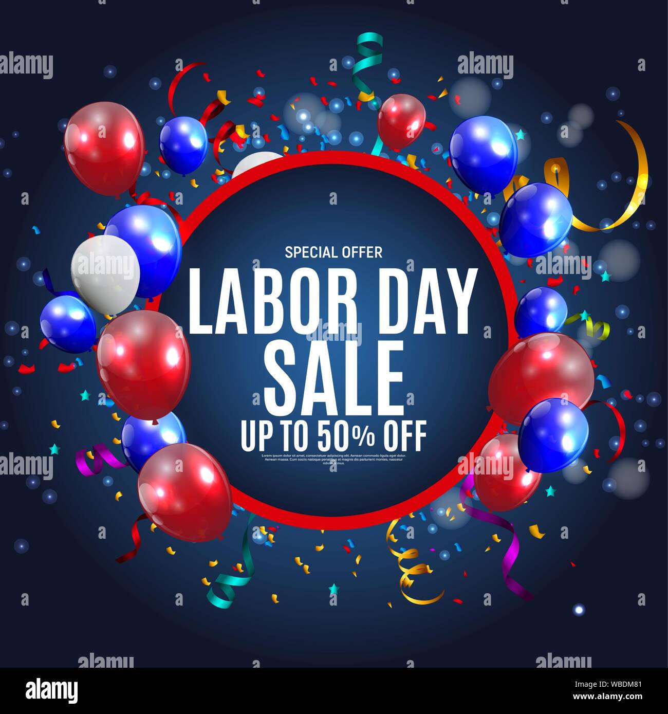 Happy USA Labor Day Sale poster background. Vector illustration Stock ...