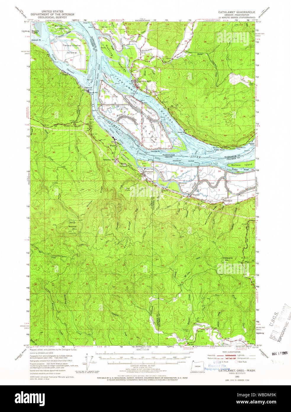Map of cathlamet hi-res stock photography and images - Alamy