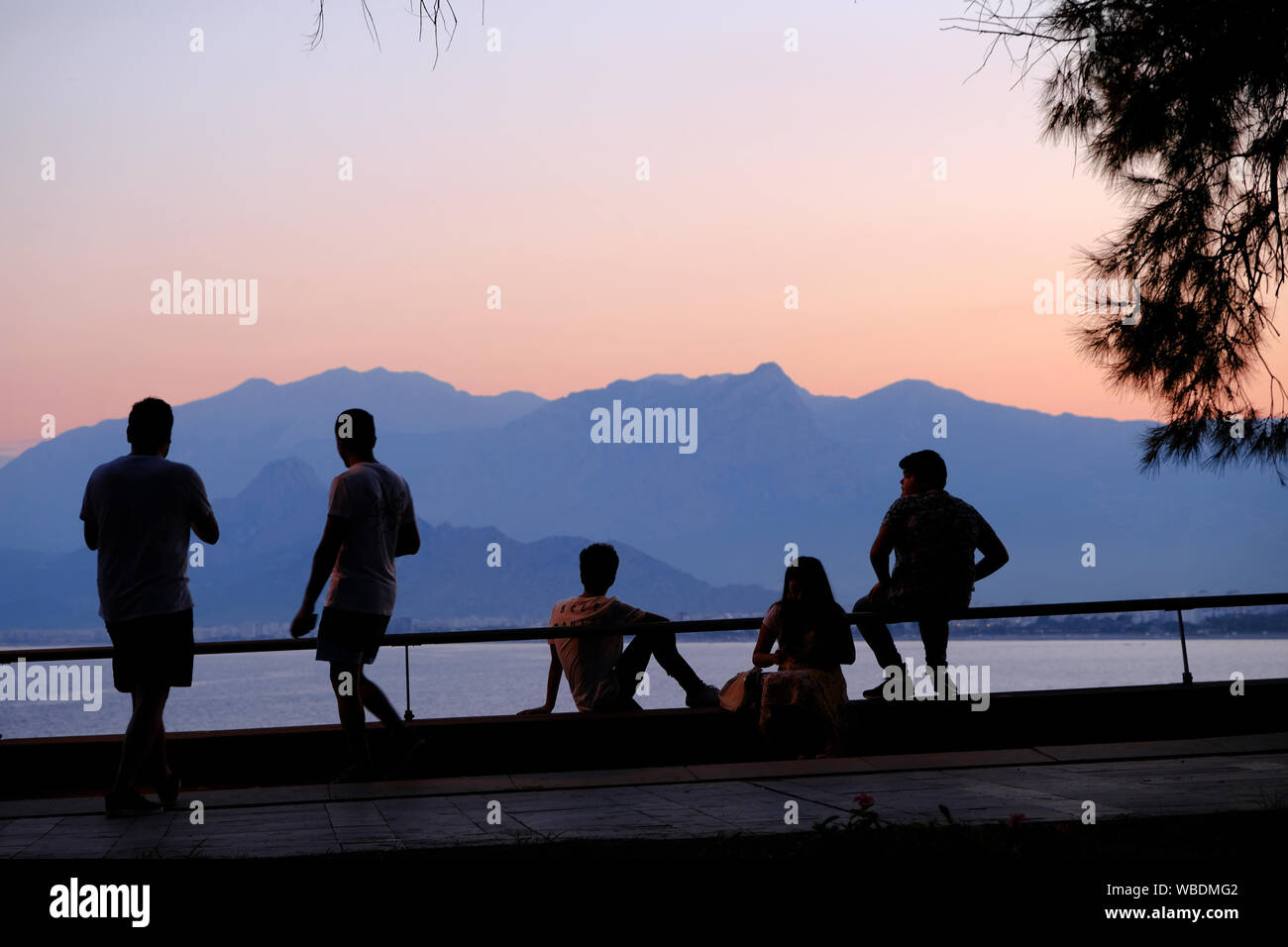 human landscapes at sunset in antalya Stock Photo - Alamy