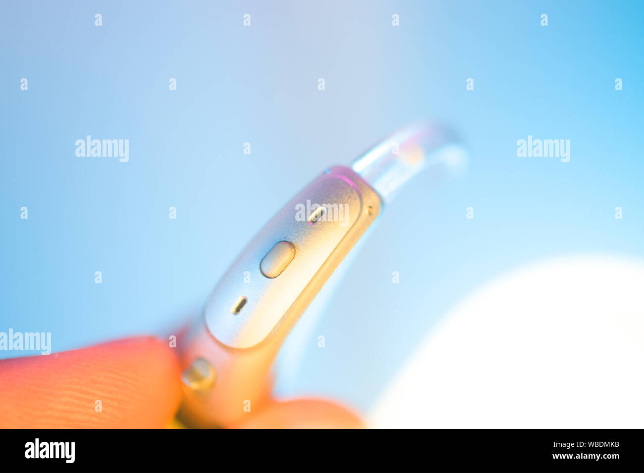 Modern digital hearing aid for deafness and deaf people Stock Photo - Alamy