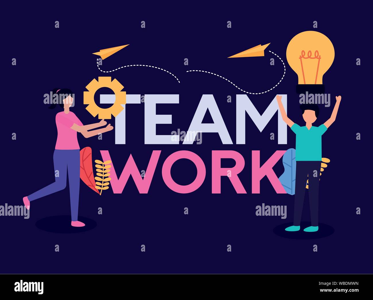 people teamwork flat design image Stock Vector Image & Art - Alamy