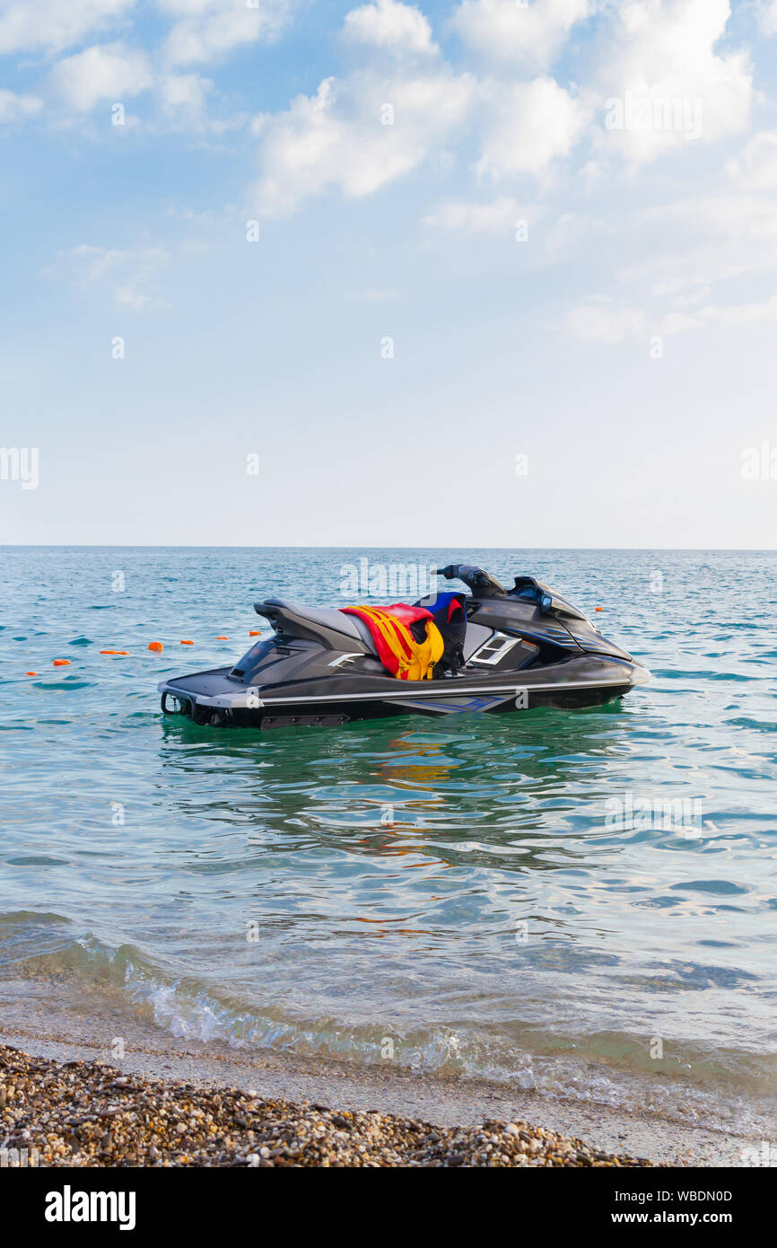 Jet ski on the black sea in summer Stock Photo - Alamy