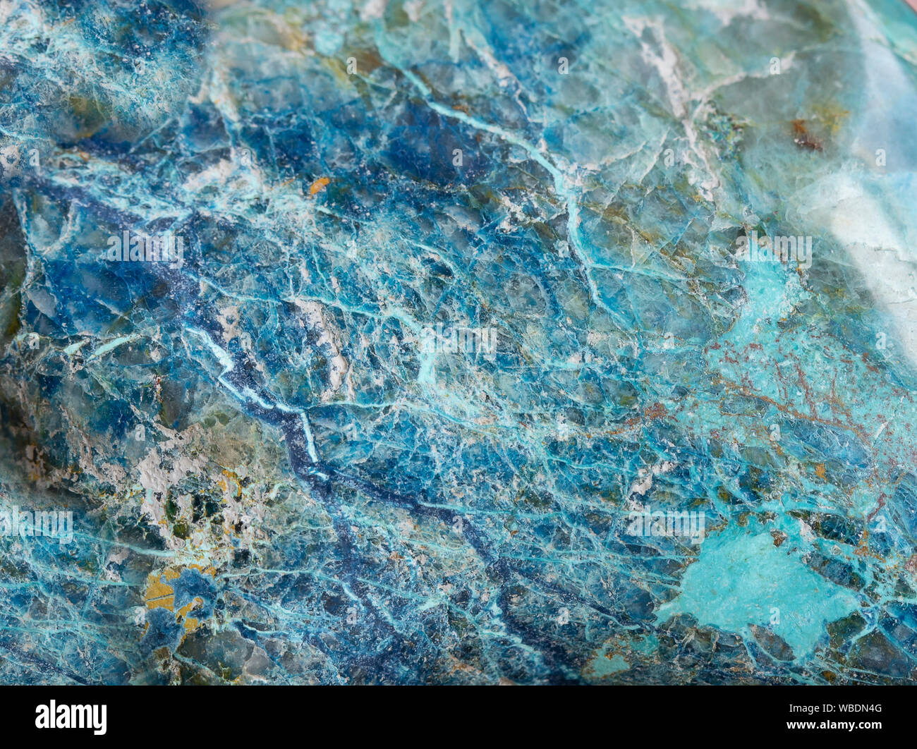 Blue Apatite Mineral macro texture Stock Photo - Alamy