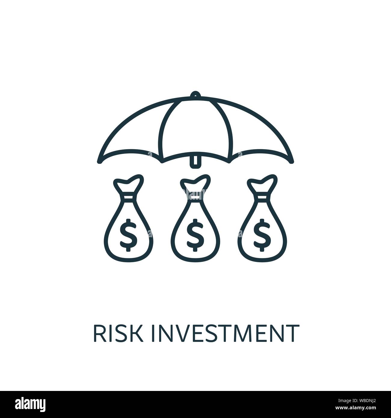 Risk Investment outline icon. Thin line concept element from risk ... Risk Investment outline icon. Thin line concept element from risk ...