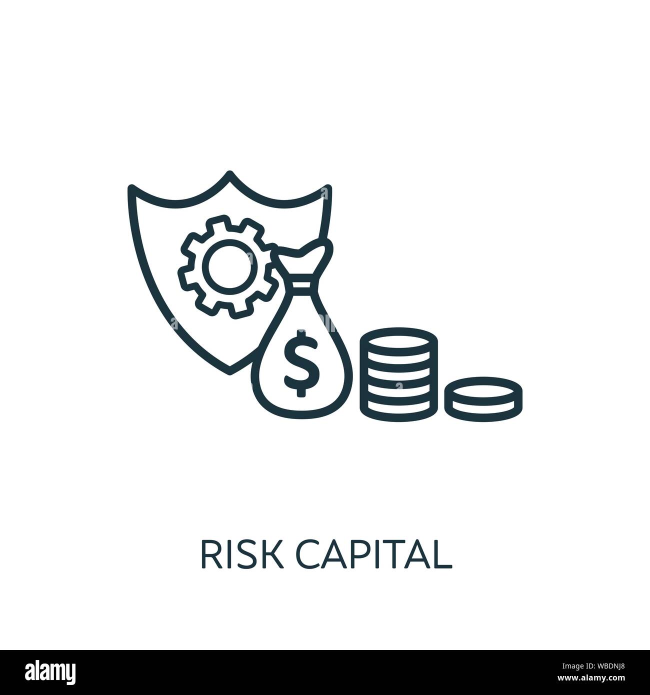 Risk Capital outline icon. Thin line concept element from risk ... Risk Capital outline icon. Thin line concept element from risk ...