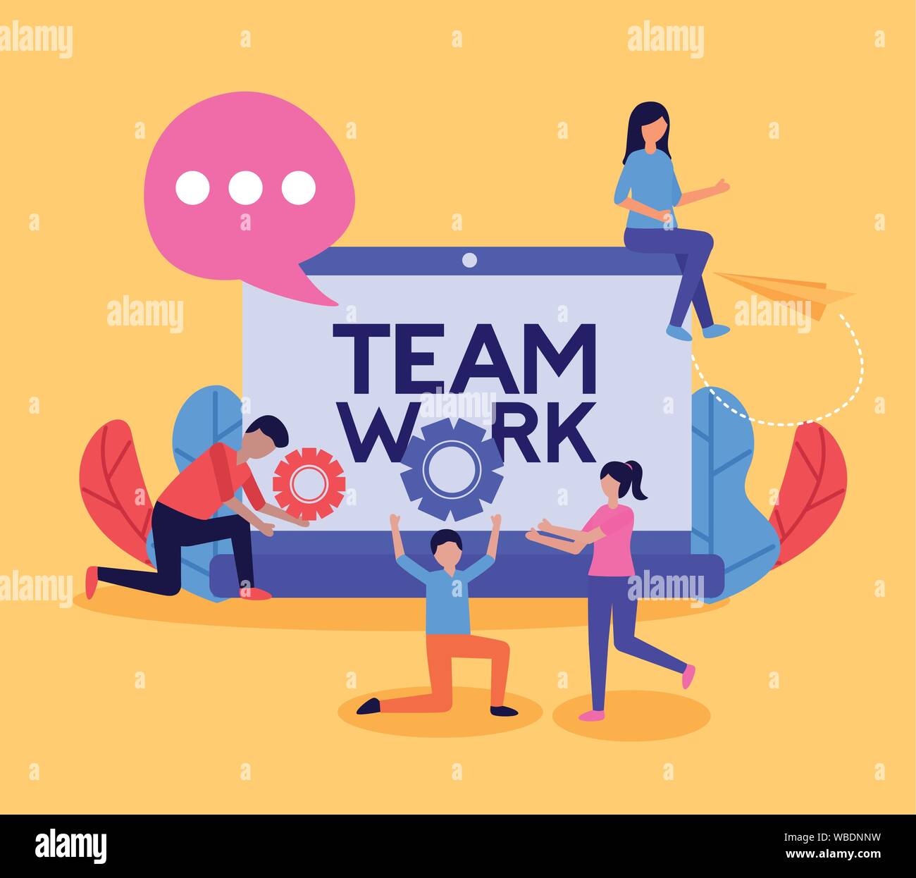 people teamwork flat design image Stock Vector Image & Art - Alamy