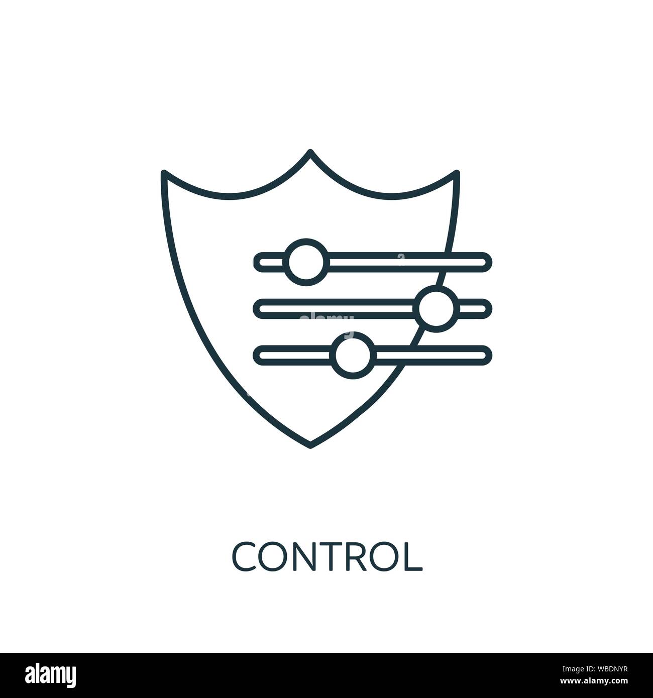 Control outline icon. Thin line concept element from risk management ... Control outline icon. Thin line concept element from risk management ...