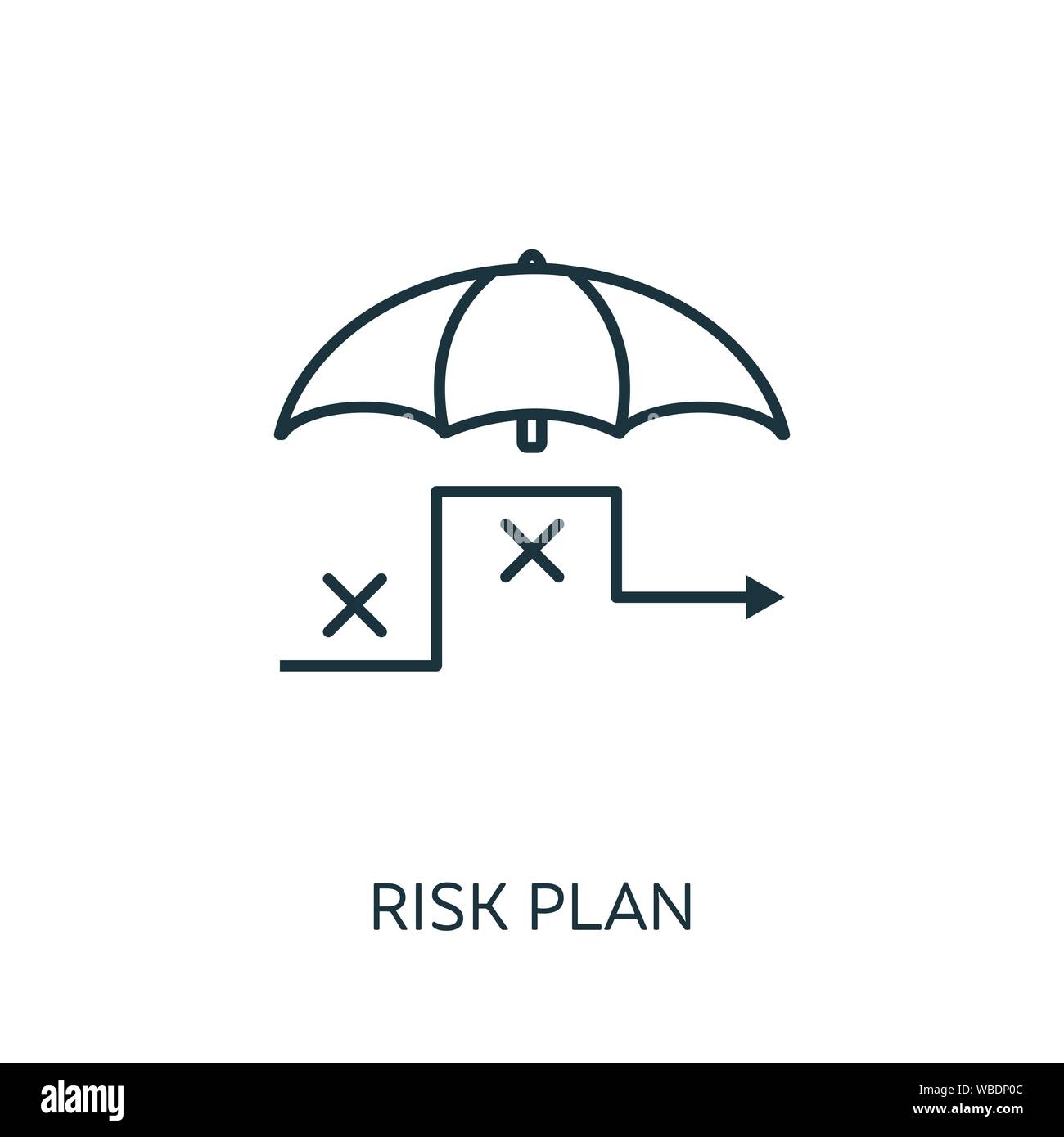 Risk Plan Outline Icon Thin Line Concept Element From Risk Management