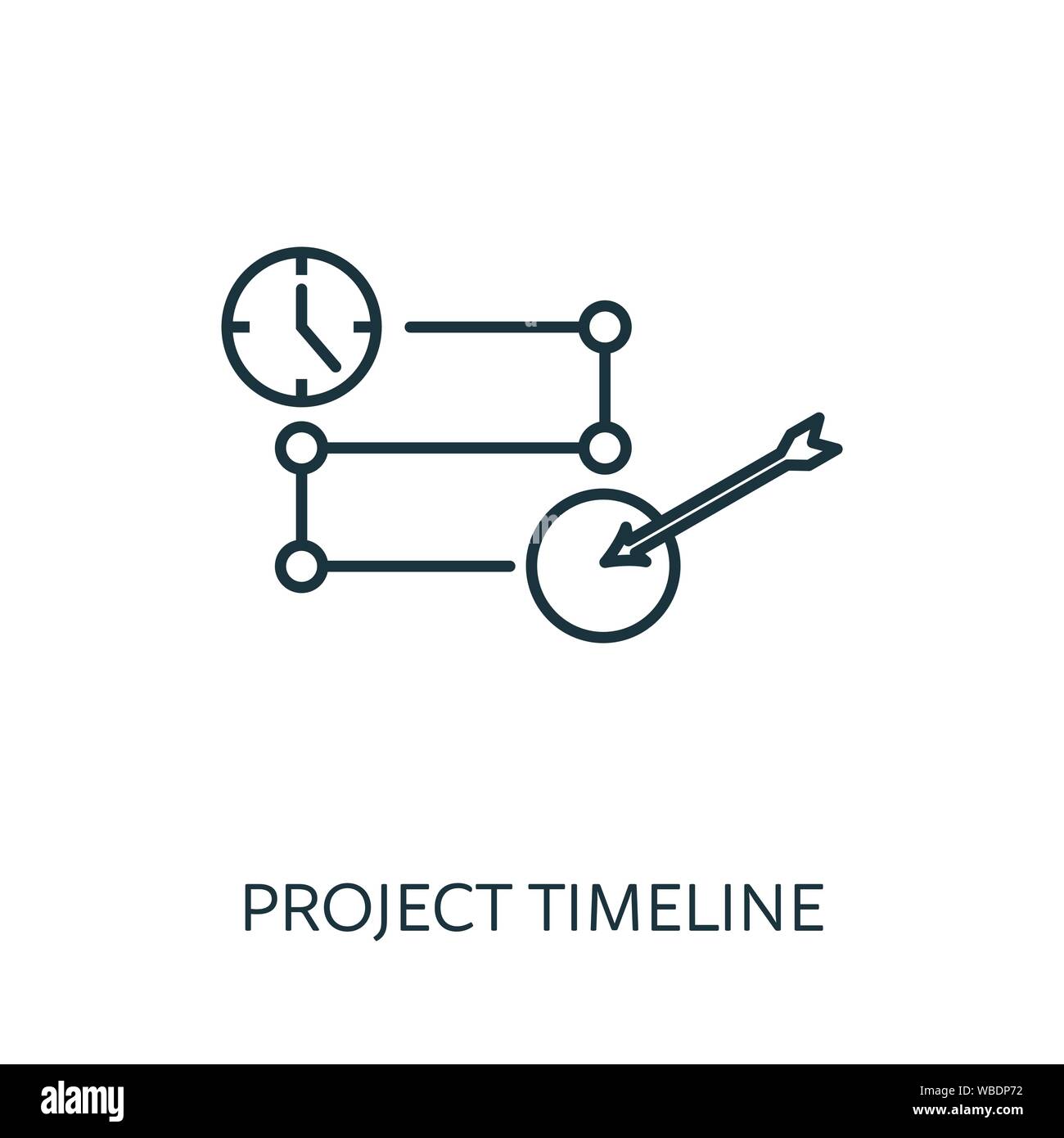 Project Timeline outline icon. Thin line concept element from risk ... Project Timeline outline icon. Thin line concept element from risk ...