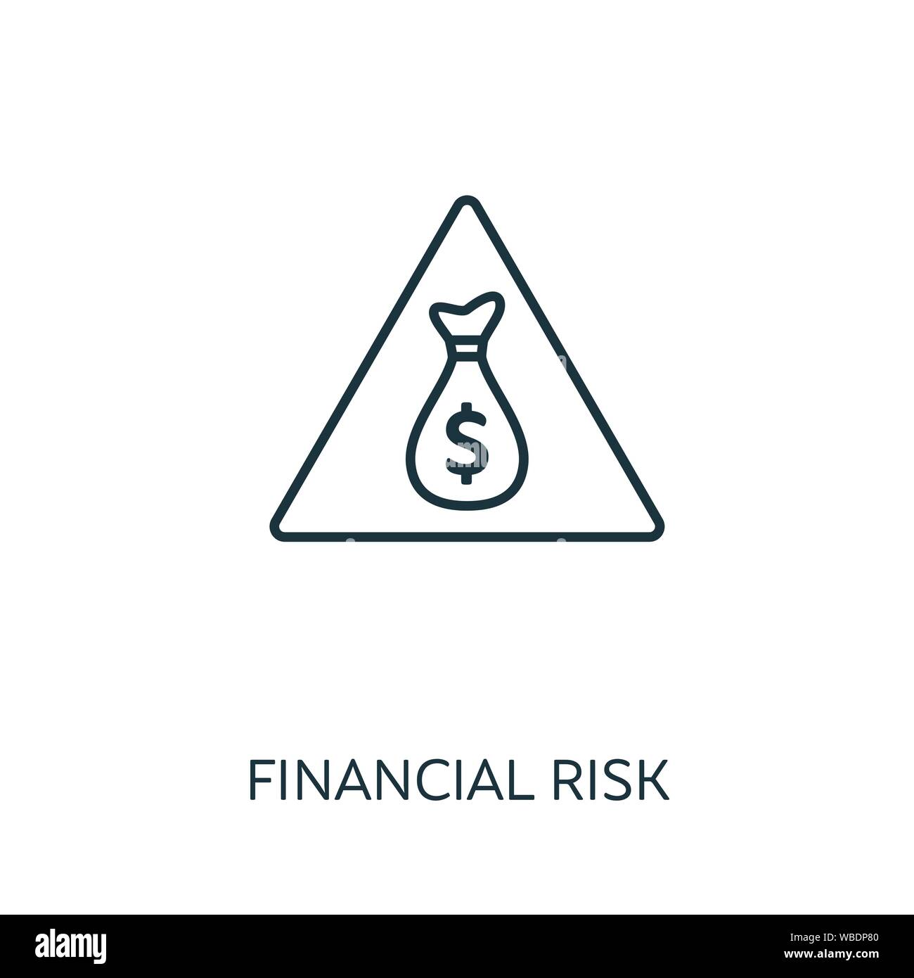 Financial Risk outline icon. Thin line concept element from risk ... Financial Risk outline icon. Thin line concept element from risk ...