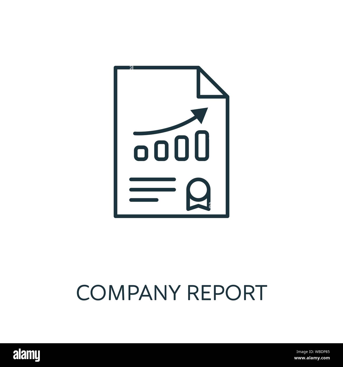 Company Report outline icon. Thin line concept element from risk ...