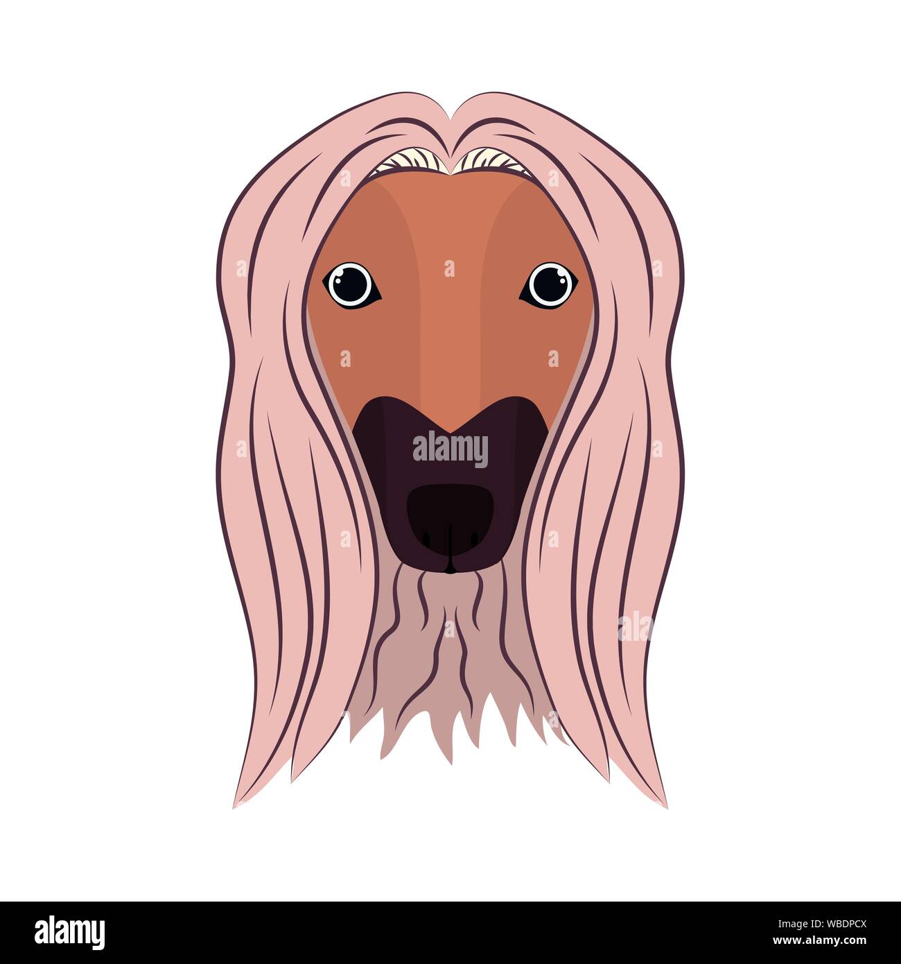 cute galgo afgano dog with background landscape Stock Vector Image ...
