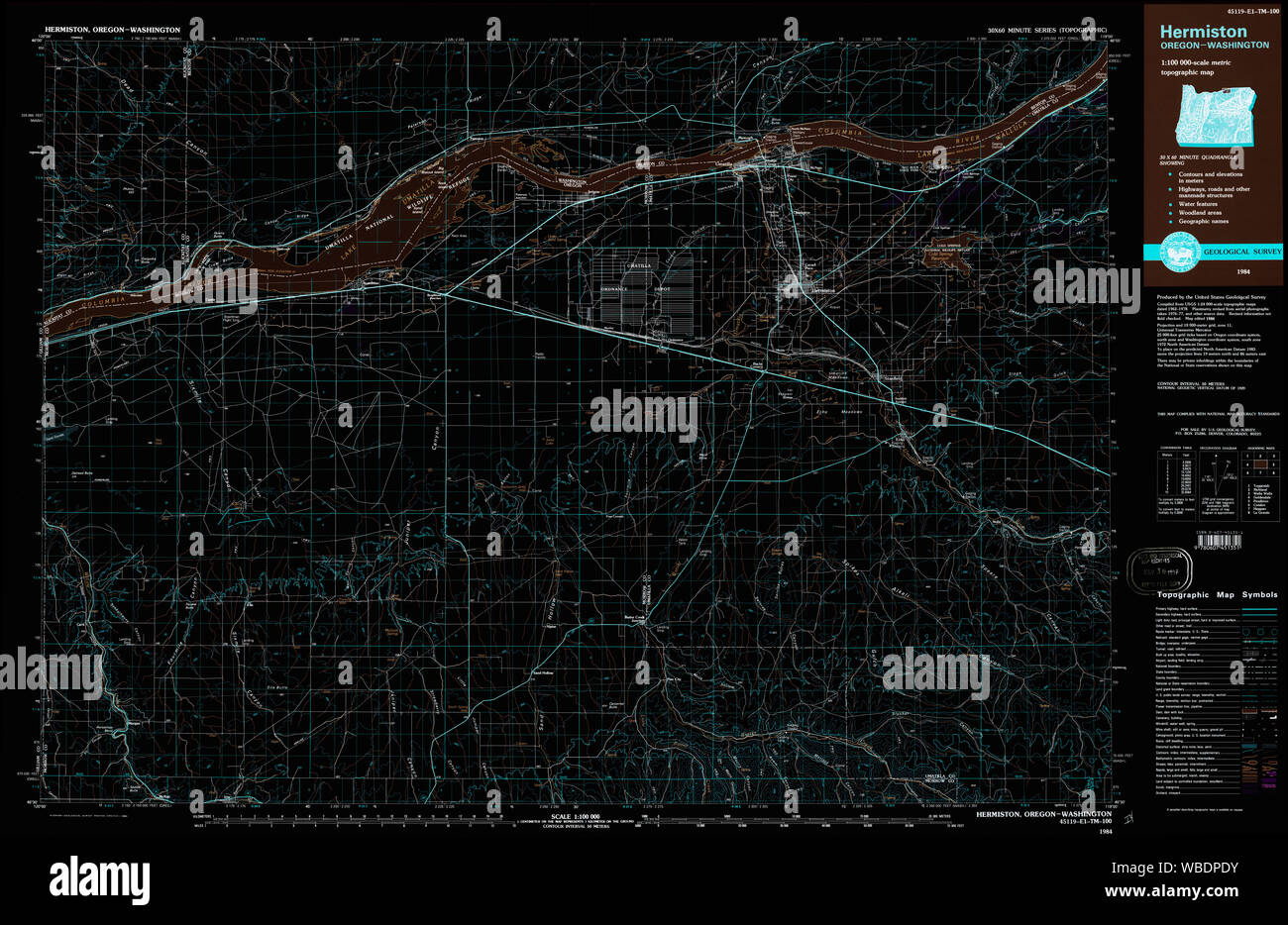 Hermiston oregon map hi-res stock photography and images - Alamy