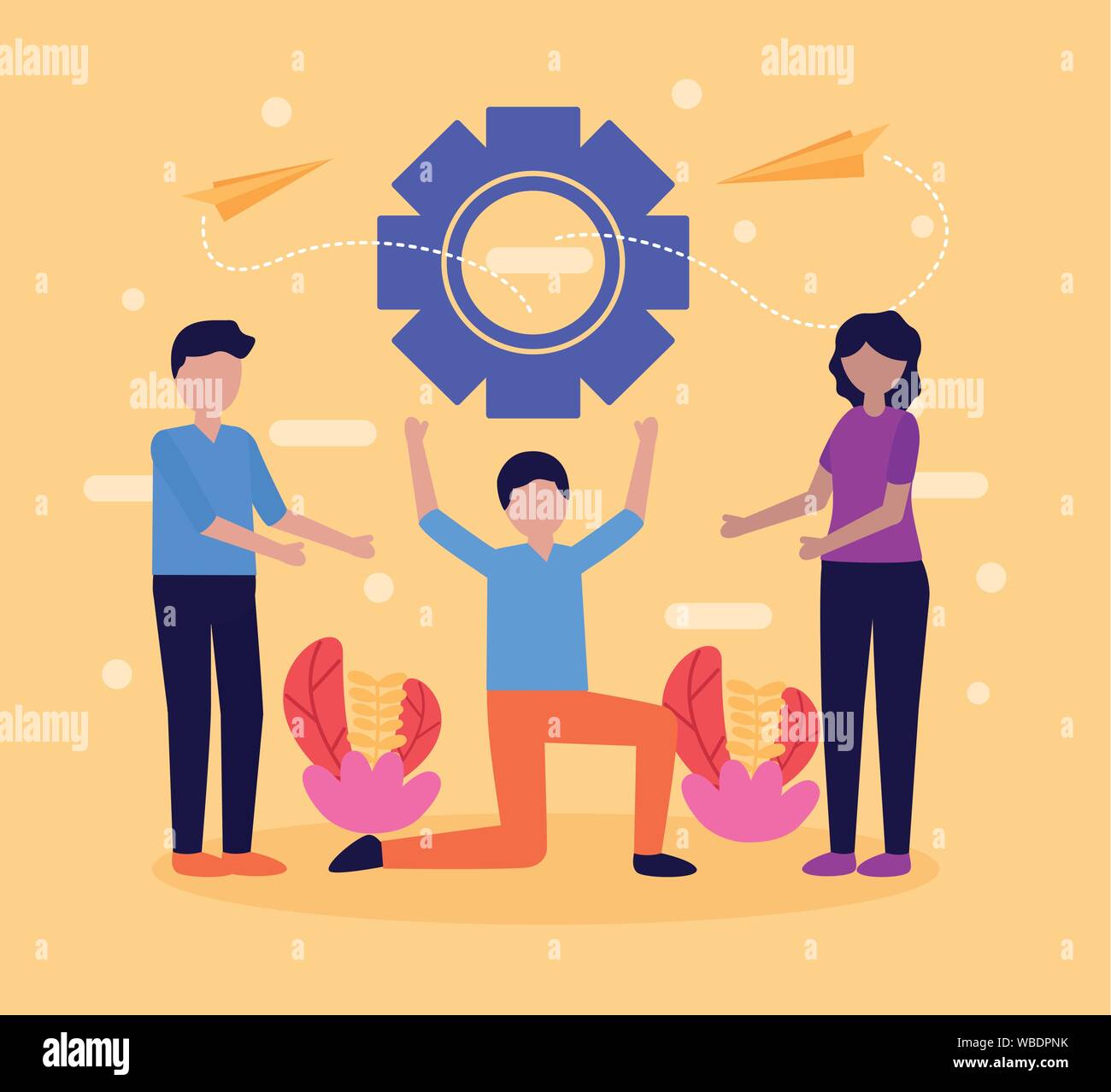 people teamwork flat design image Stock Vector Image & Art - Alamy