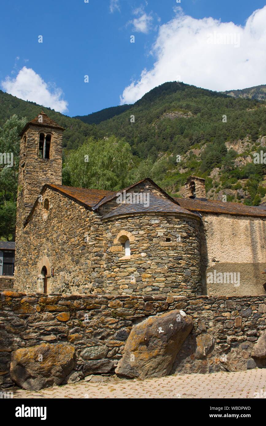 A stone church in an Andorran mountain village Stock Photo - Alamy