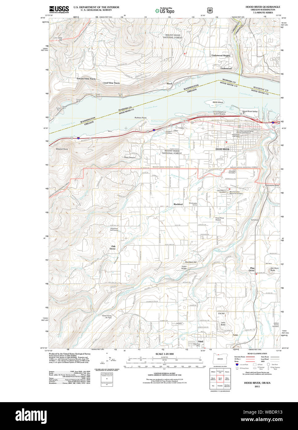 Topographic map river Cut Out Stock Images & Pictures - Alamy