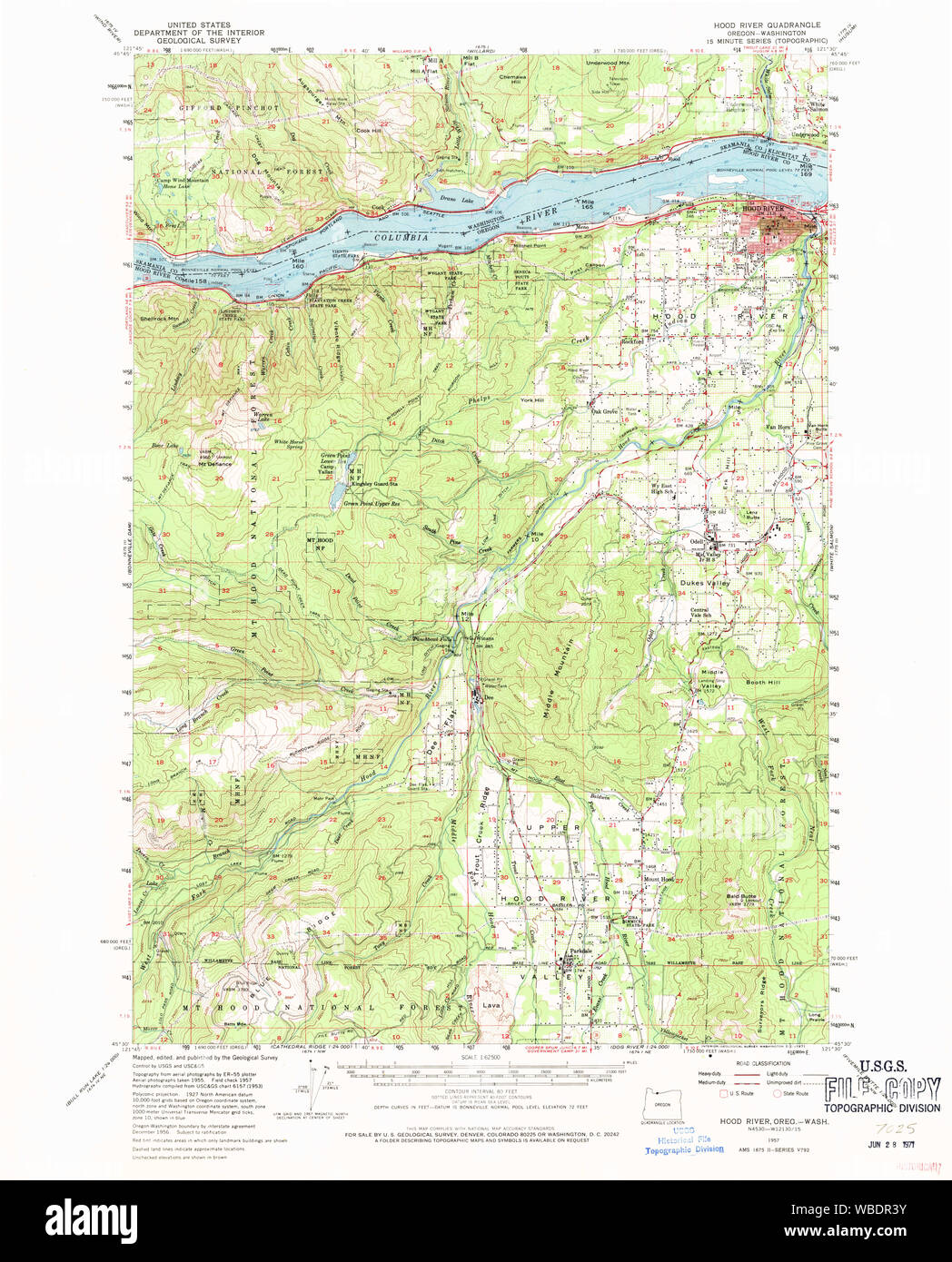 Hood river map hi-res stock photography and images - Alamy