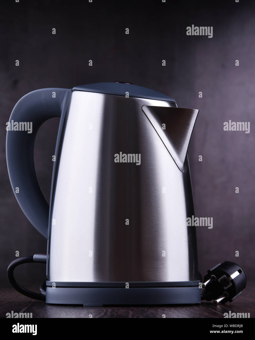 Stainless steel electric cordless kettle of one litre capacity Stock ...