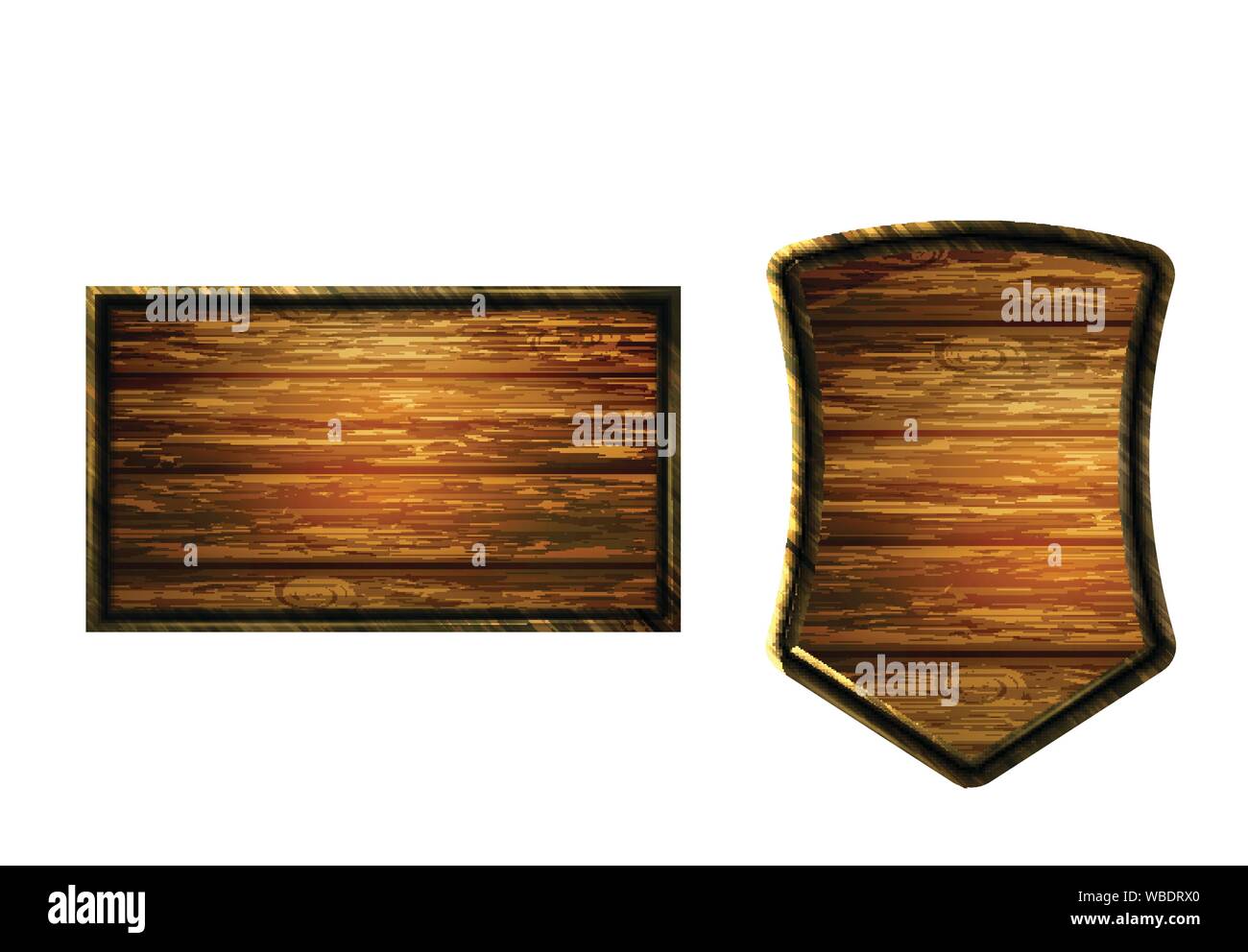 Vector realistic illustration of wooden signboard Stock Vector Image ...