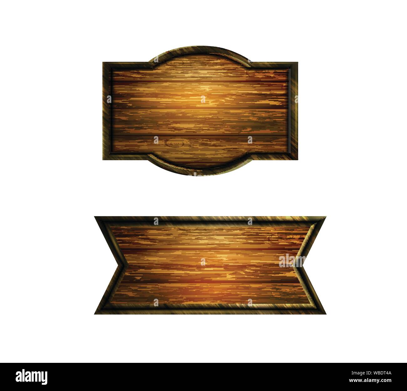 Vector realistic illustration of wooden signboard Stock Vector Image ...