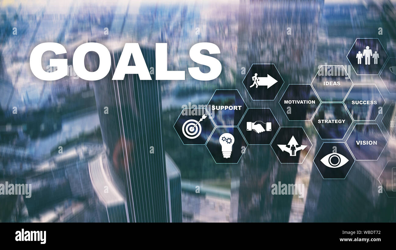 Target Goals Expectations Achievement Graphic Concept. Business ...