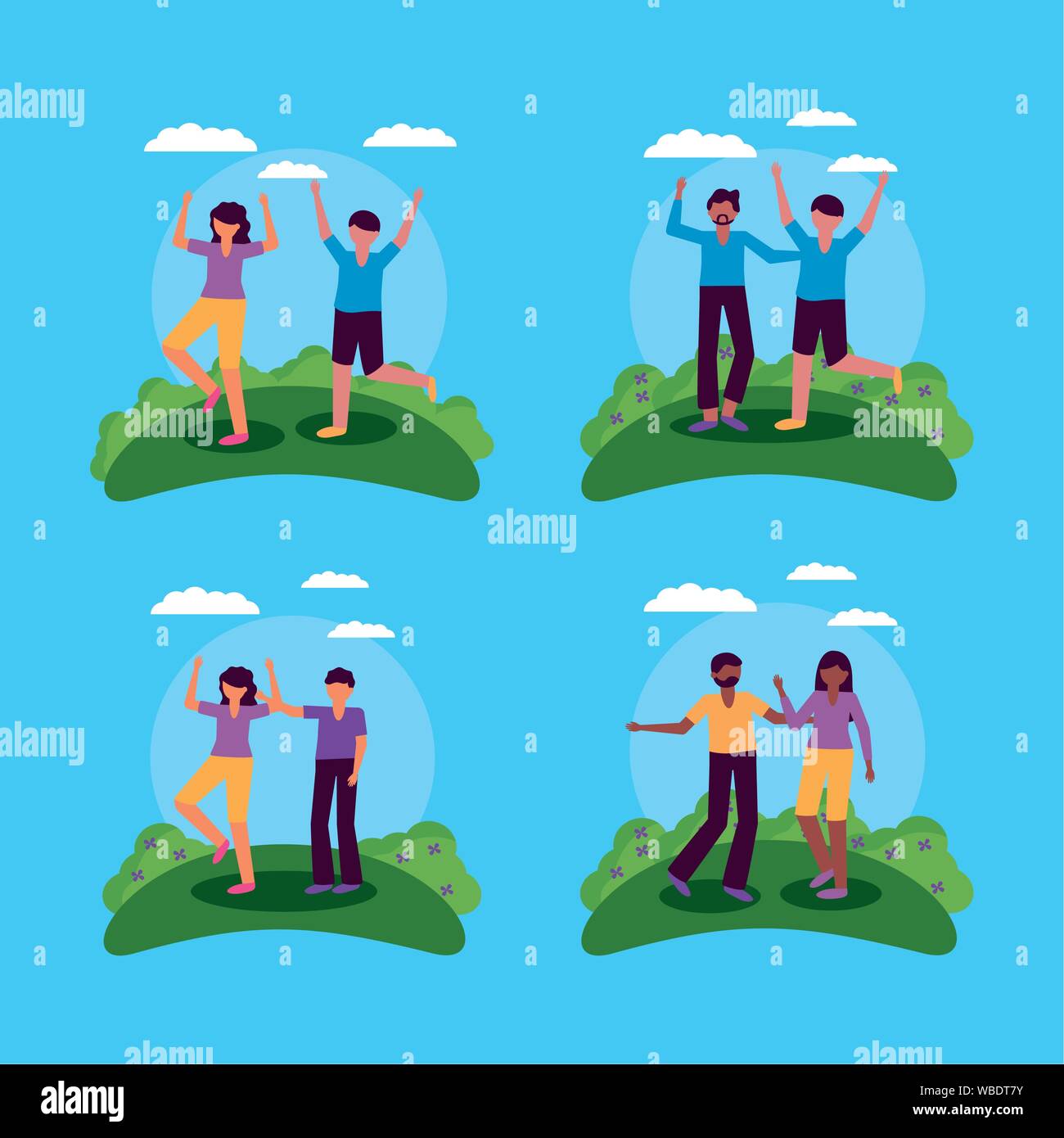 celebrating happy young people design Stock Vector Image & Art - Alamy