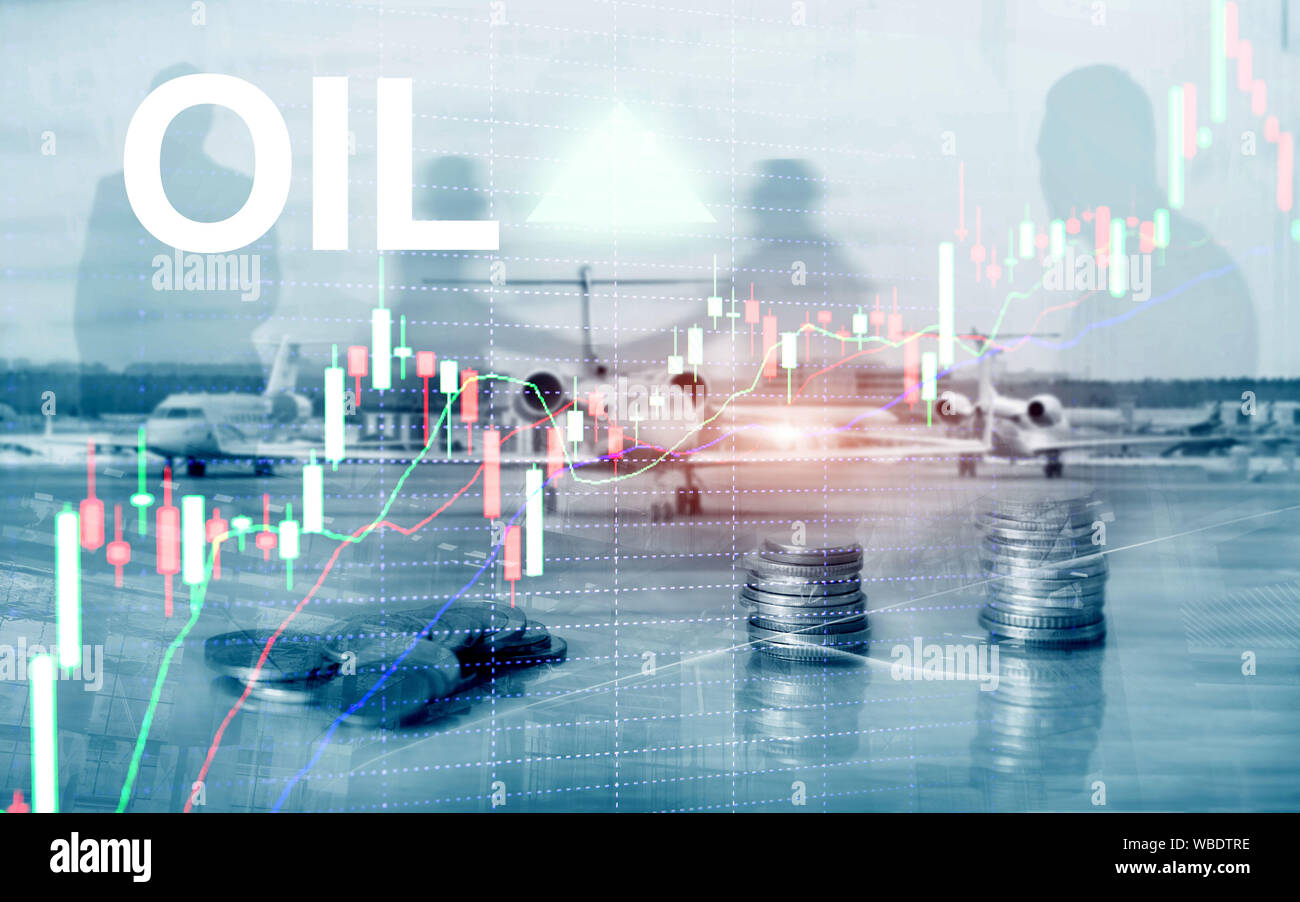 Oil trend up. Crude oil price stock exchange trading up. Price oil up ...