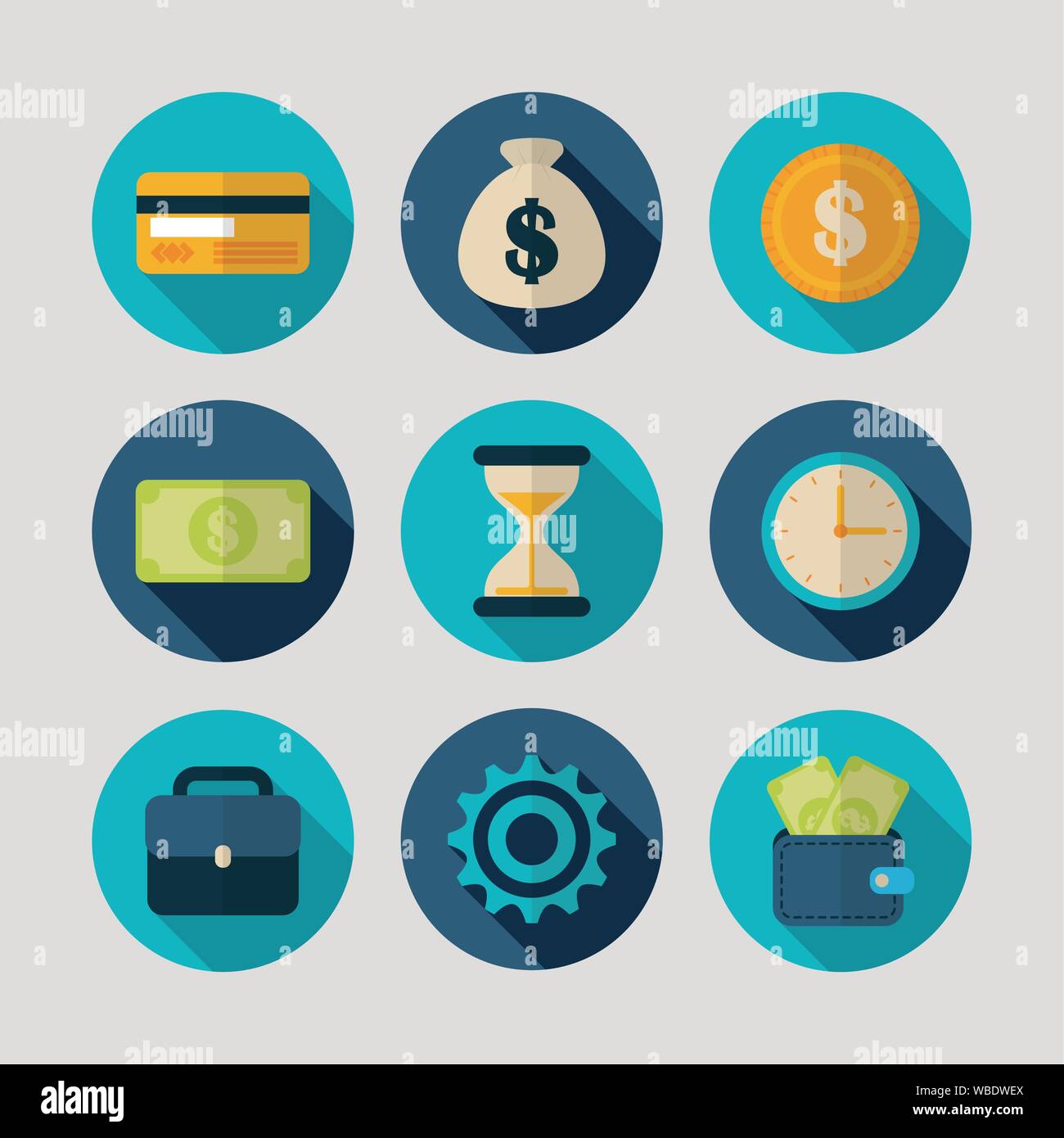 Clock card machine Stock Vector Images - Alamy