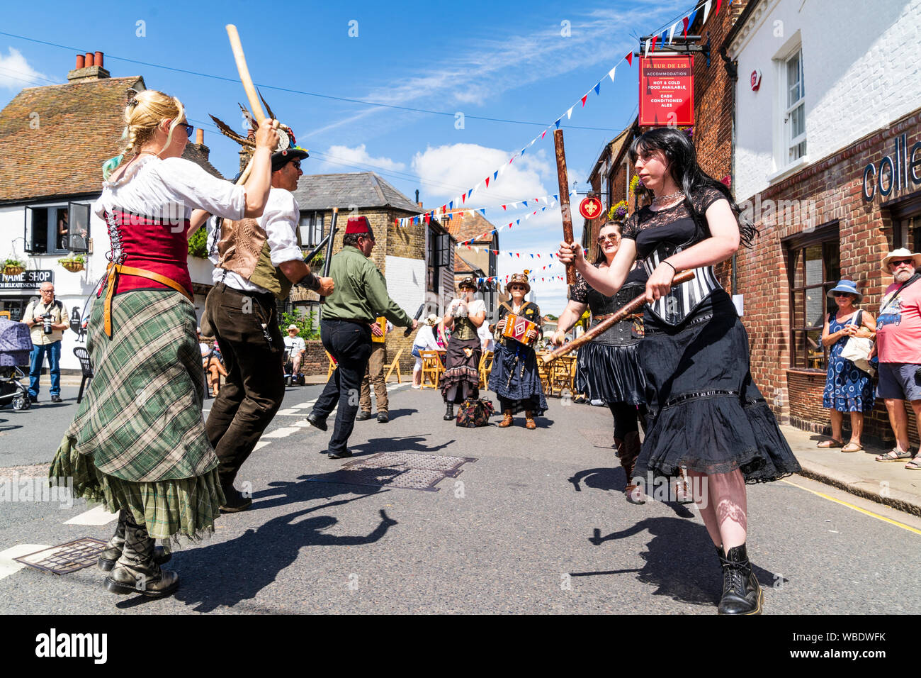 Sandwich folk and Ale Festival event in UK. Steam Punk Morris dancing ...
