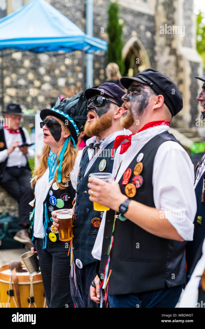 Sandwich folk and Ale Festival event, UK. Traditional English folk ...