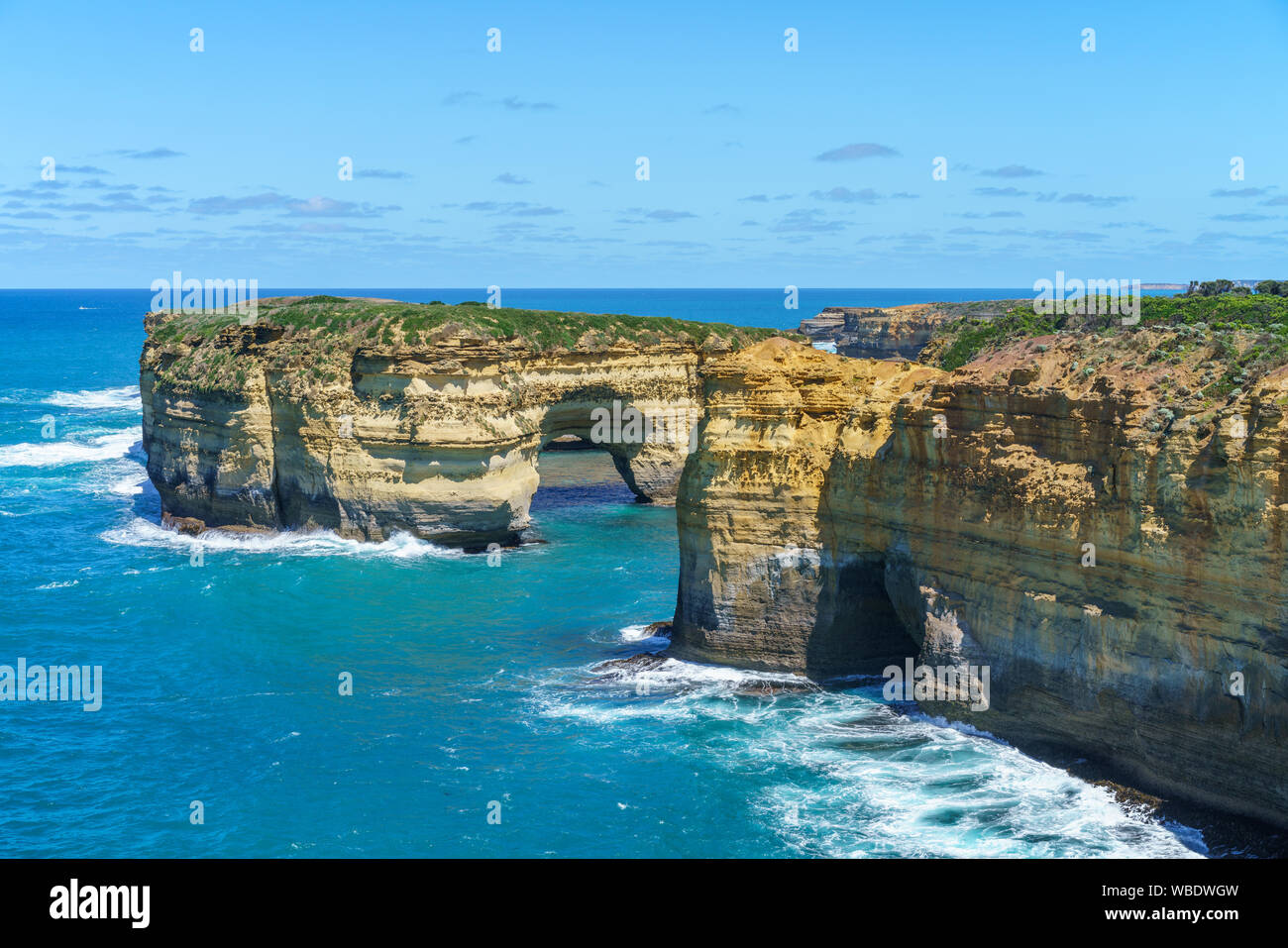 mutton bird island from island arch lookout, port campbell national ...