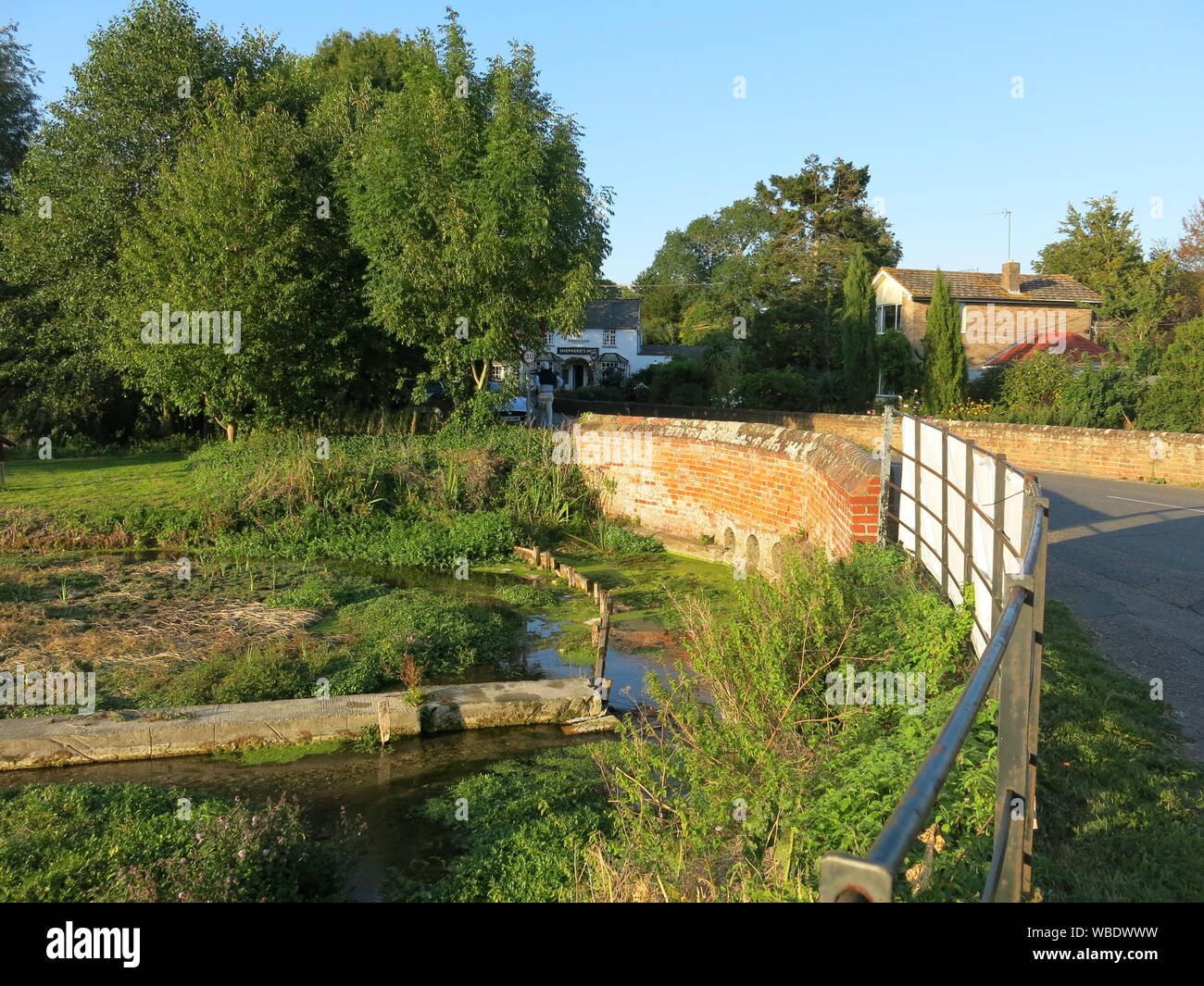 The historic watercress beds at Ewelme village in Oxfordshire; the ...