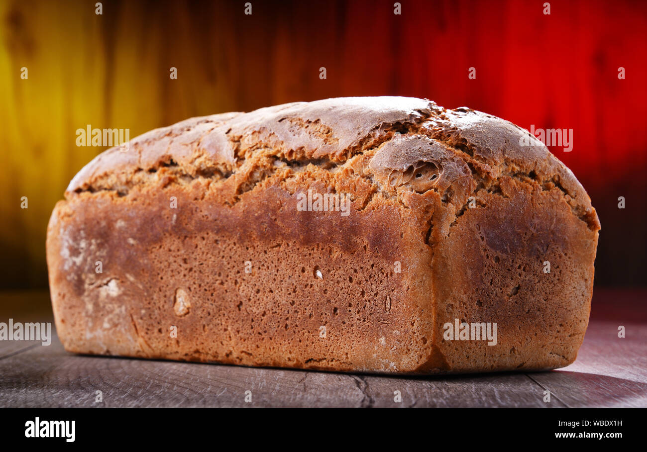 Large loaf of fresh organic bread Stock Photo - Alamy