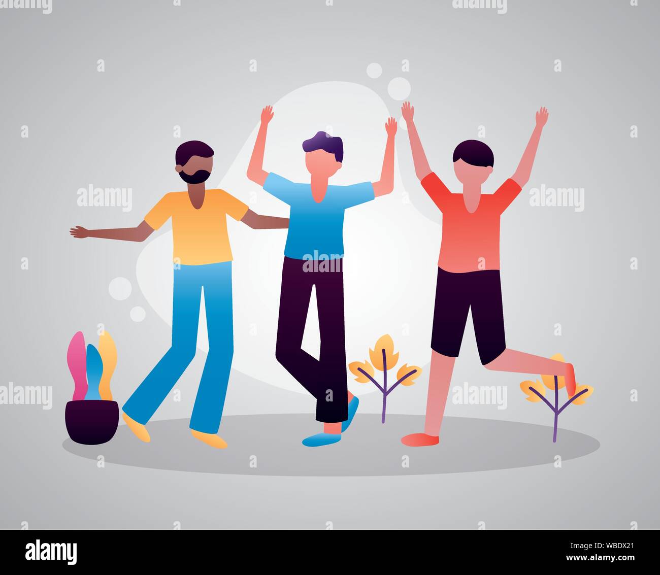 Men celebrating festival Stock Vector Images - Alamy