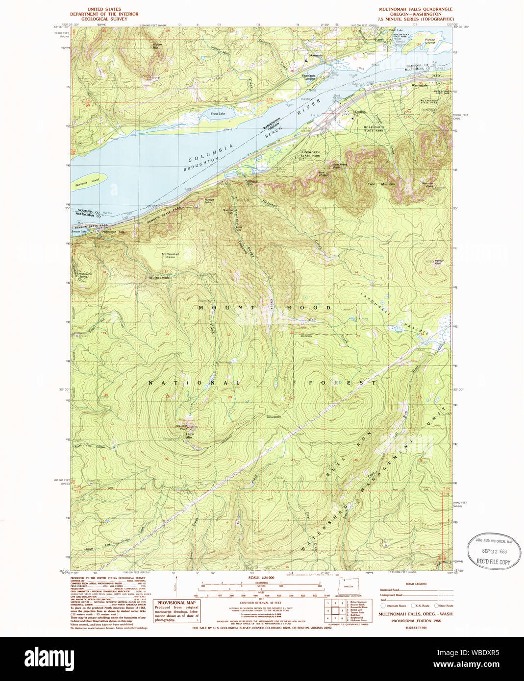 Multnomah map hi-res stock photography and images - Alamy